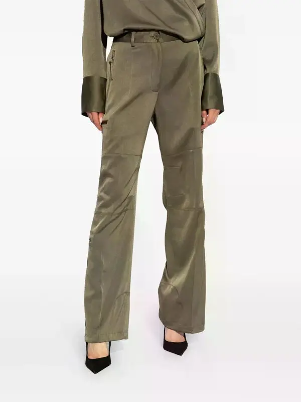 Helmut Lang Satin Straight-leg Trousers