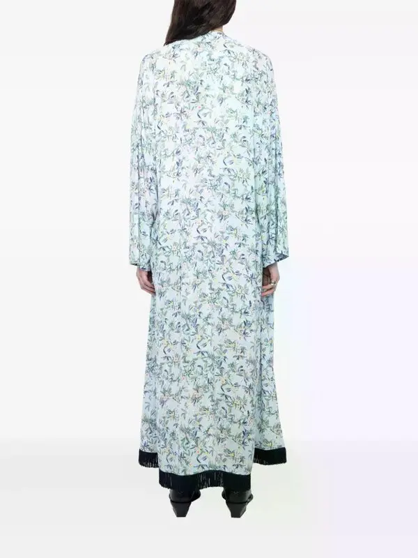 Zadig&Voltaire Floral Print Silk Coat
