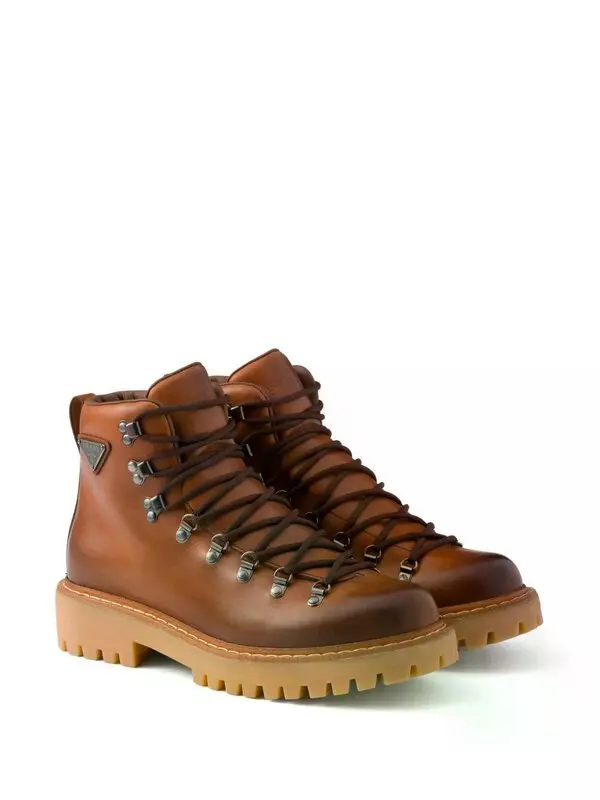 Prada Laced Leather Boots
