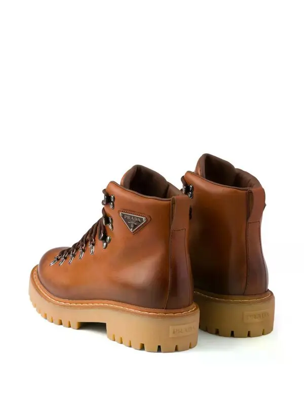 Prada Laced Leather Boots