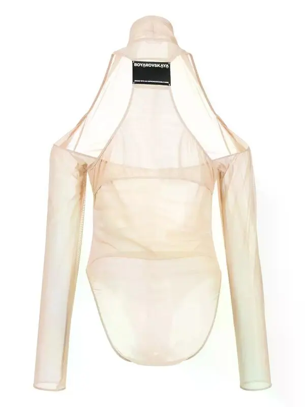 BOYAROVSKAYA Ruched Mesh Bodysuit