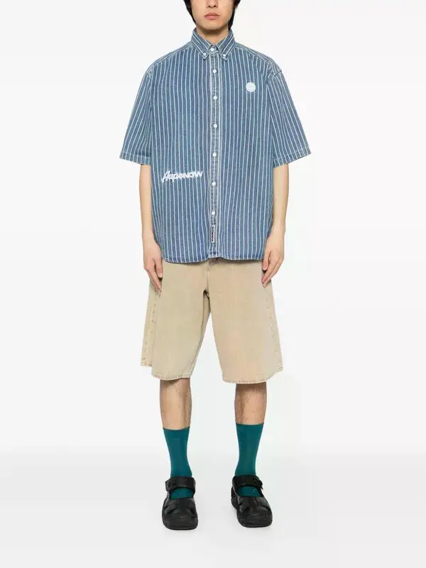 AAPE BY *A BATHING APE Striped Denim Shirt