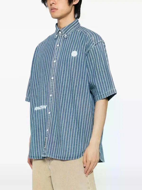 AAPE BY *A BATHING APE Striped Denim Shirt