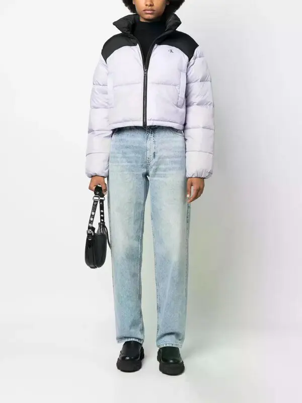 Calvin Klein Colour-block High-neck Puffer Jacket
