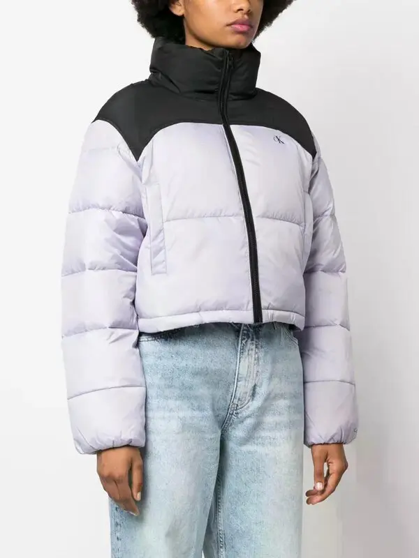 Calvin Klein Colour-block High-neck Puffer Jacket