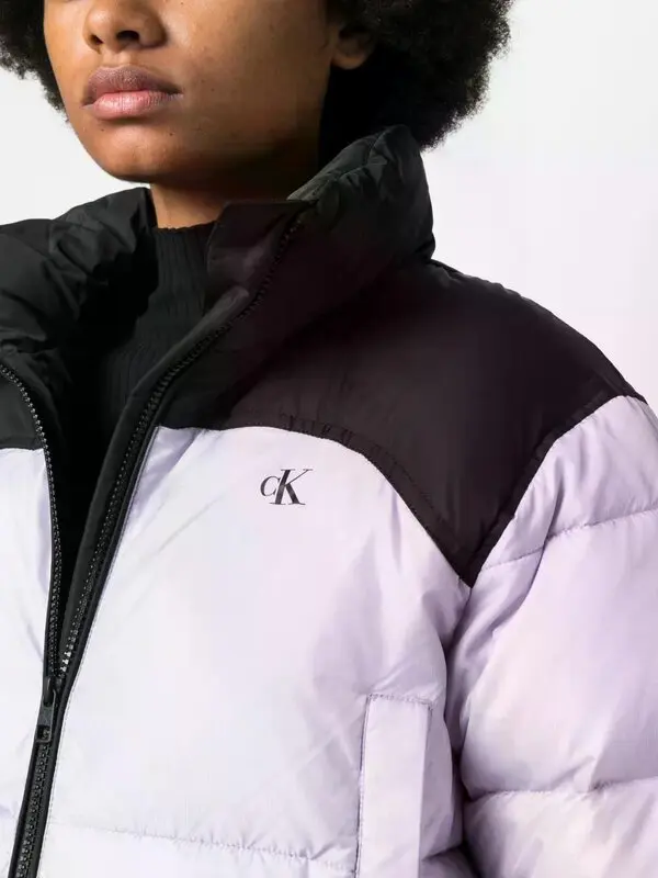 Calvin Klein Colour-block High-neck Puffer Jacket