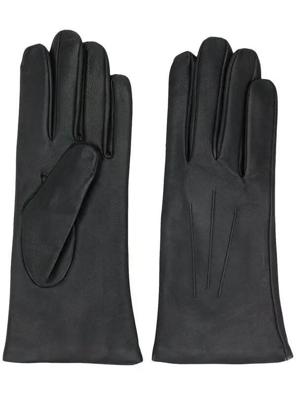 N.peal Cashmere And Leather Lined Gloves - Black