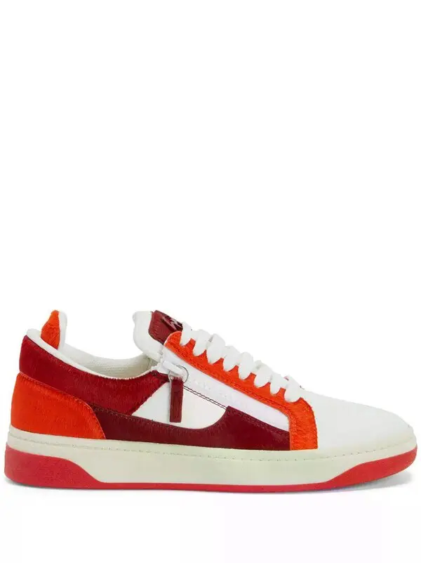 GIUSEPPE ZANOTTI Colour-block Low-top Sneakers - Red