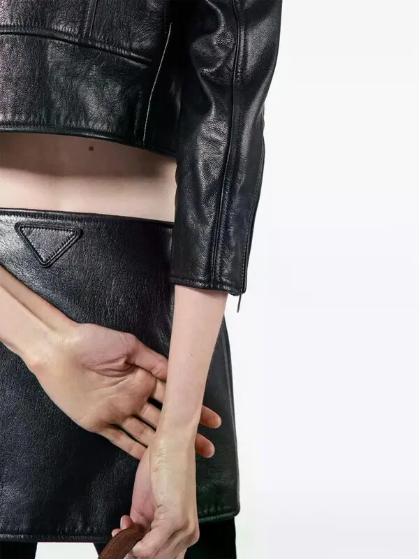 Prada Leather Mini Skirt
