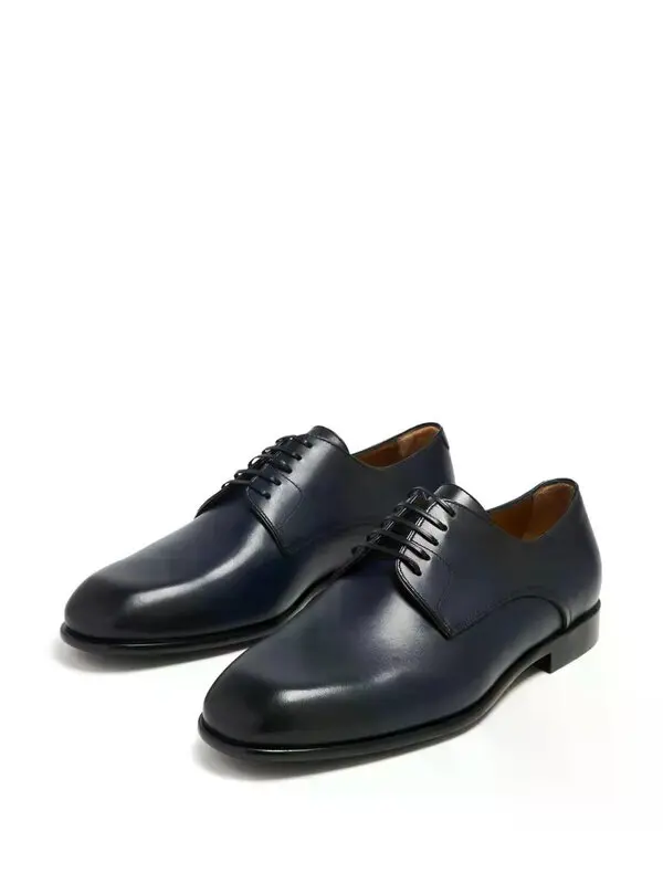 FERRAGAMO Polished Leather Derby Shoes