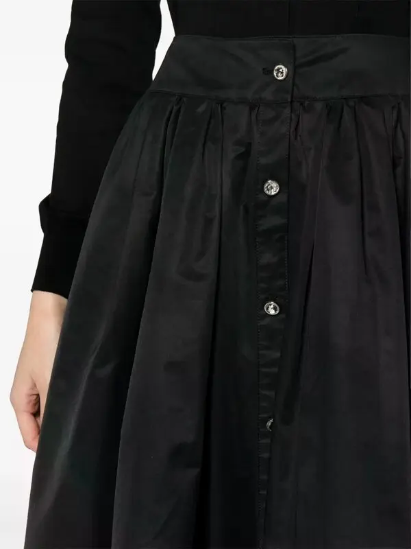 Moschino A-line Pleated Midi Skirt