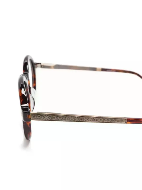 Matsuda Round-frame Glasses - Brown