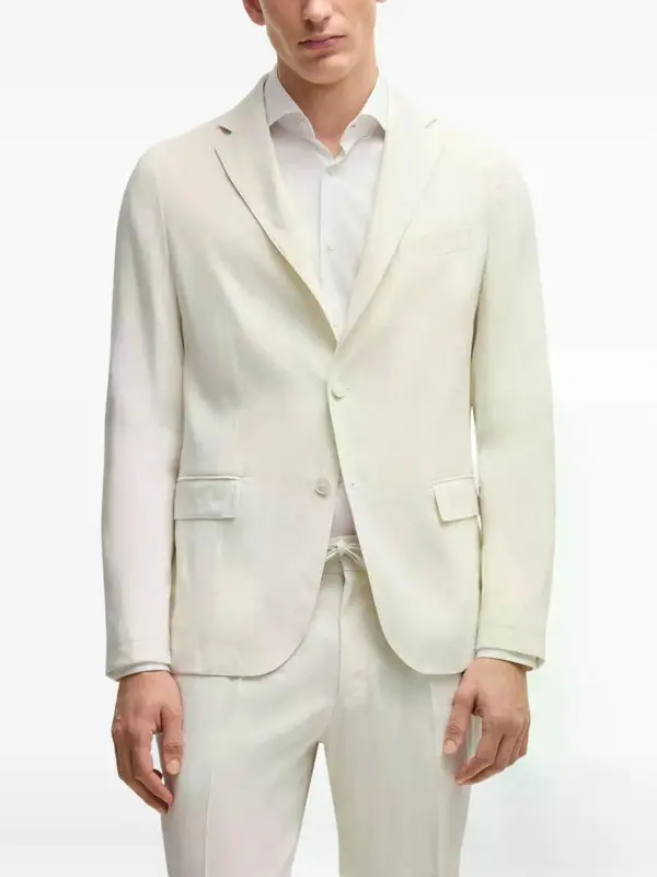 BOSS Linen-blend Blazer - Neutrals