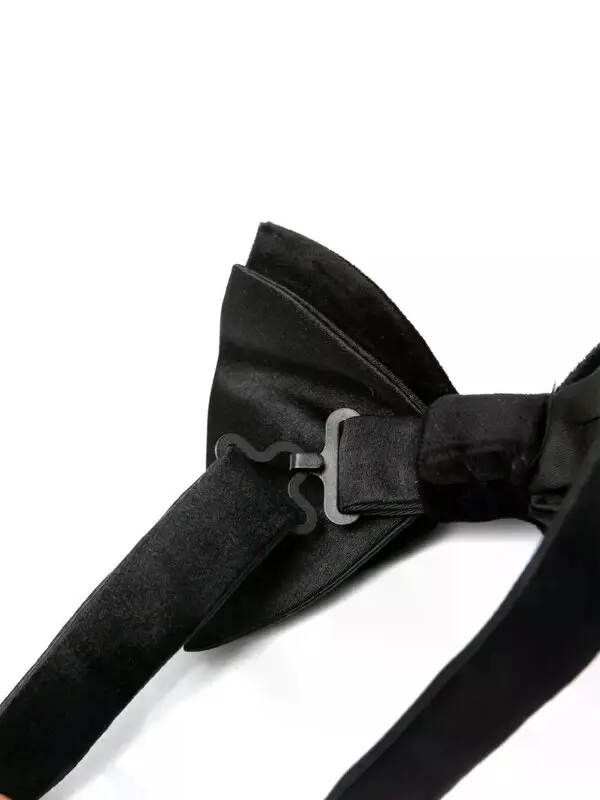 FURSAC Adjustable Velvet Bow Tie - Black