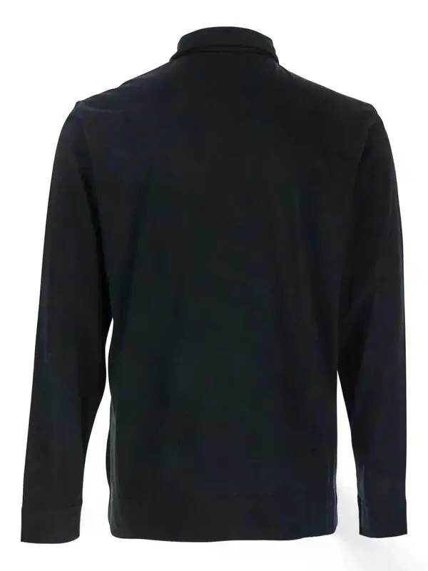 LARDINI Cotton-silk Polo Shirt - Black