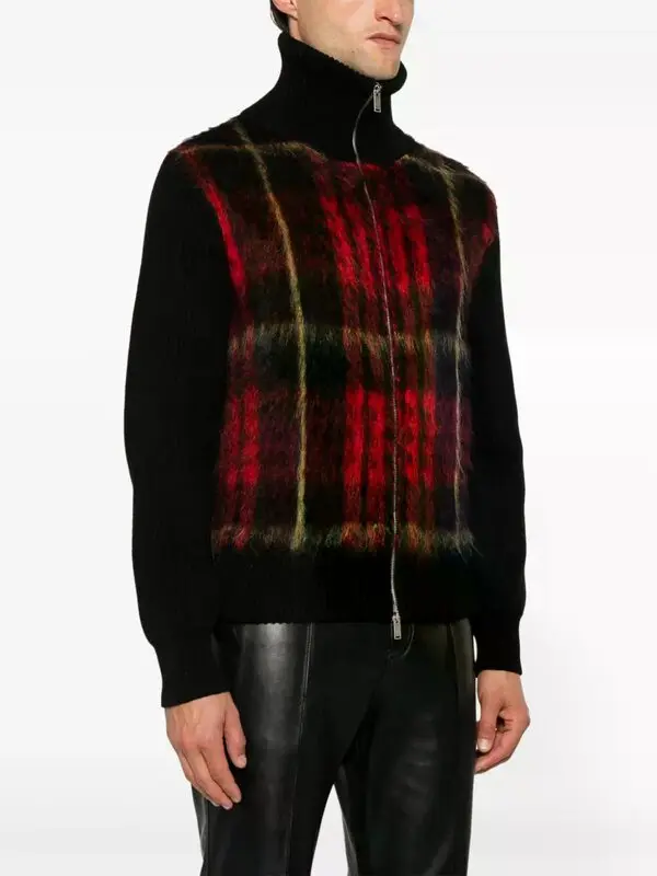 Alexander McQueen Tartan Zip-up Cardigan