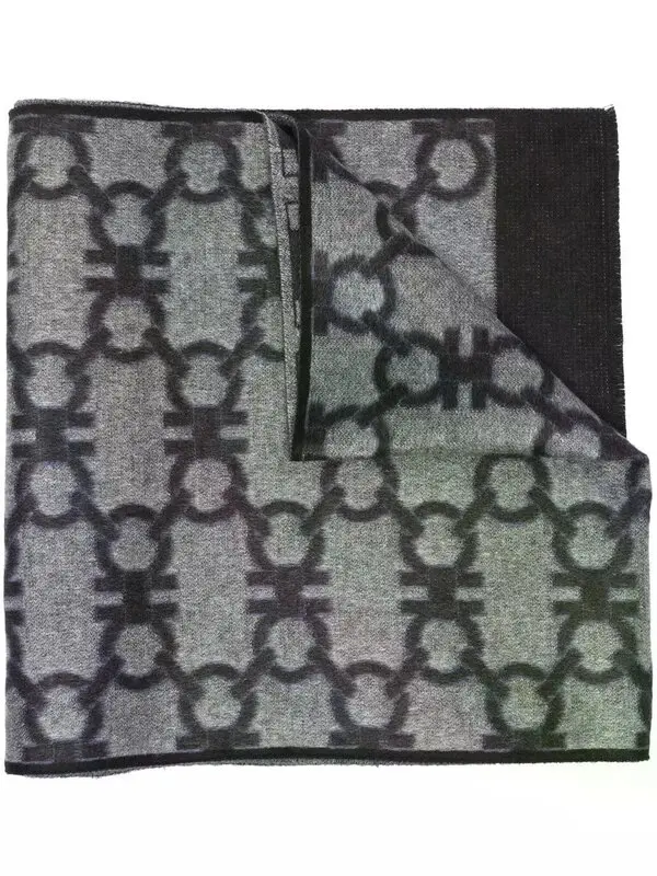 FERRAGAMO Gancini Jacquard Scarf