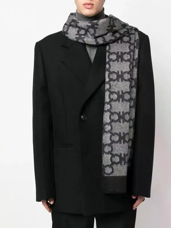 FERRAGAMO Gancini Jacquard Scarf