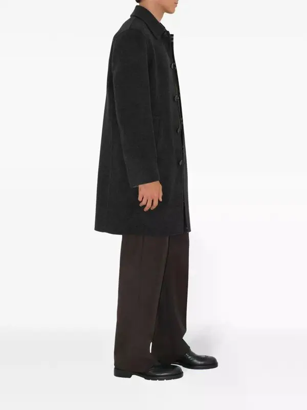Burberry Double-faced Wool Car Coat With Check Interior