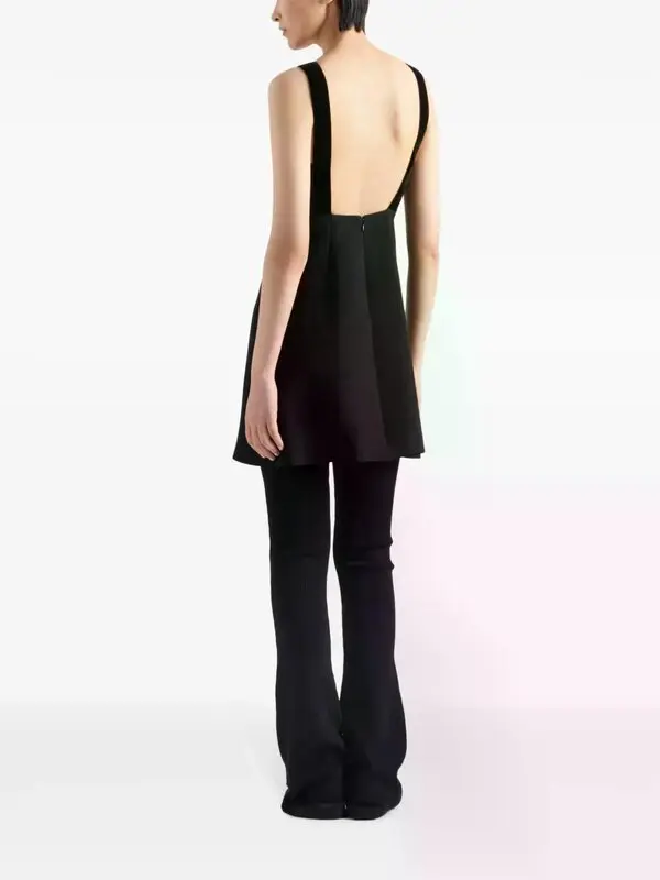 Prada Embroidered Cady Mini Dress