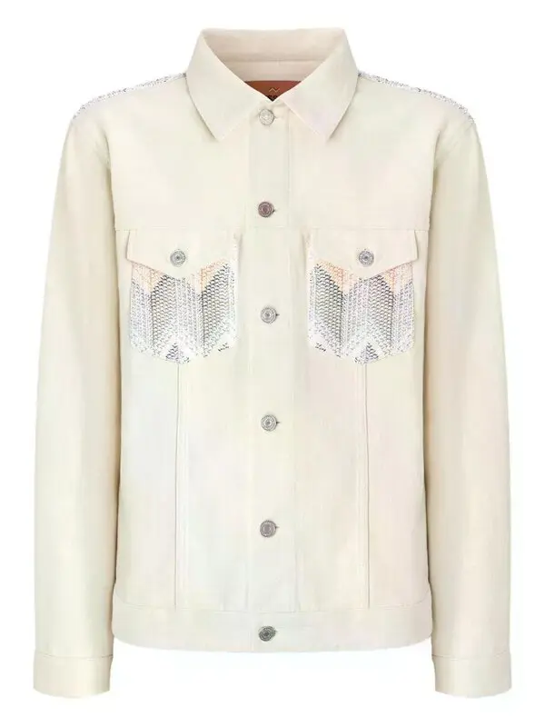 Missoni Chevron-knit Denim Jacket