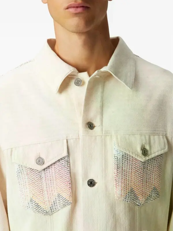 Missoni Chevron-knit Denim Jacket