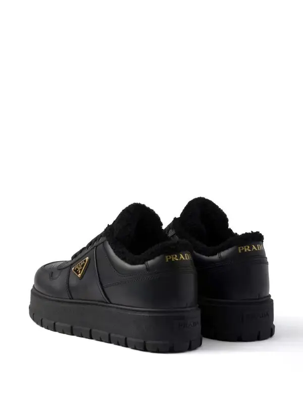 Prada Shearling Leather Sneakers