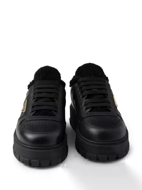 Prada Shearling Leather Sneakers