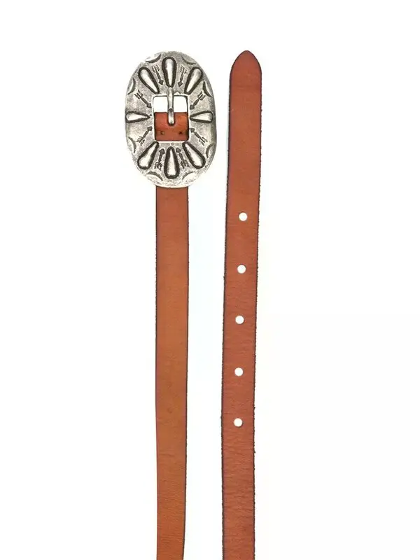 Polo Ralph Lauren Oversized Arrow Engraved Buckle Belt
