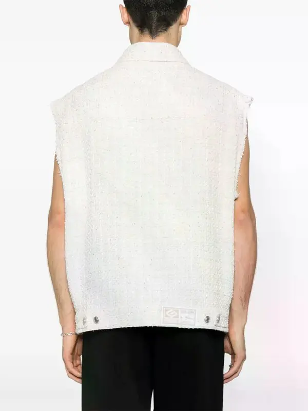 Gcds Sequin-embellished Tweed Gilet