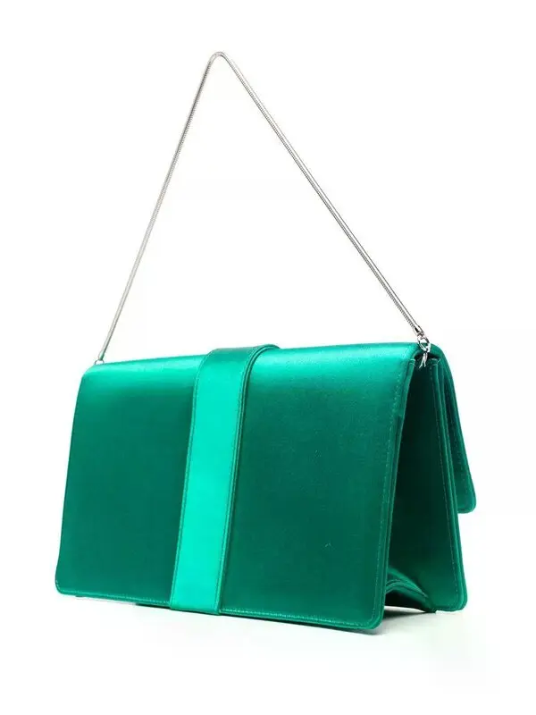 Manolo Blahnik Decorative Buckle Clutch Bag - Green