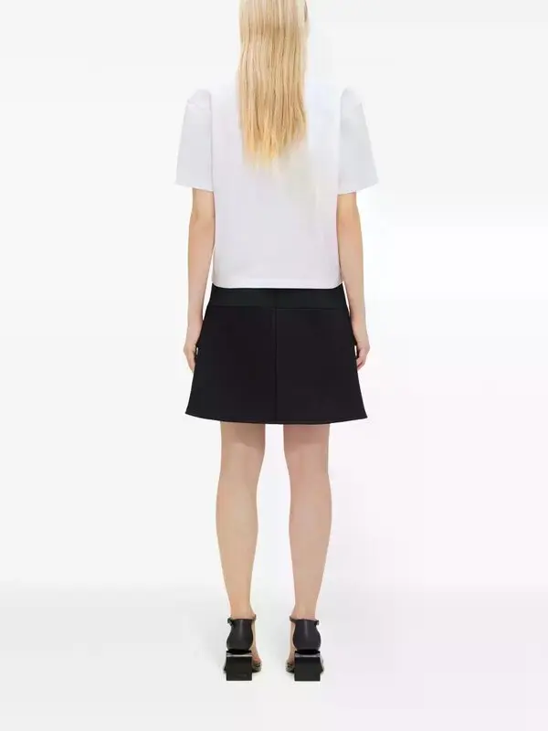 COURREGES Logo-appliqué Cropped T-shirt