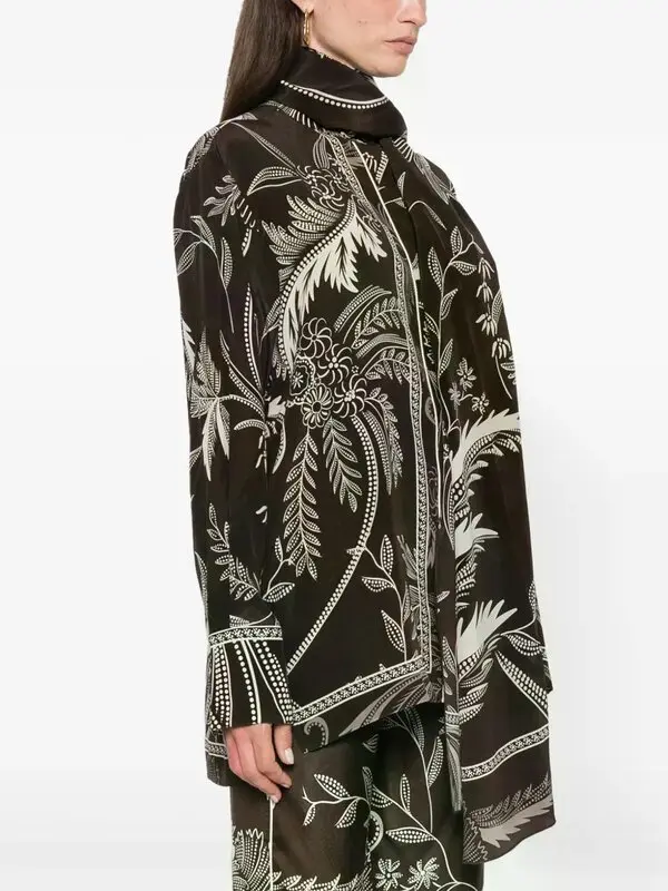 F.R.S FOR RESTLESS SLEEPERS Botanical-print Silk Shirt