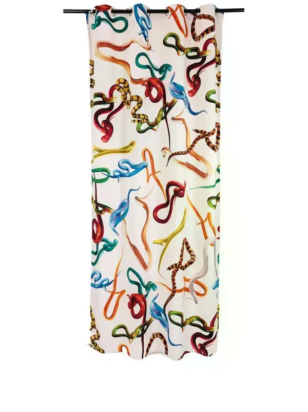 SELETTI Snakes Shower Curtain - Neutrals