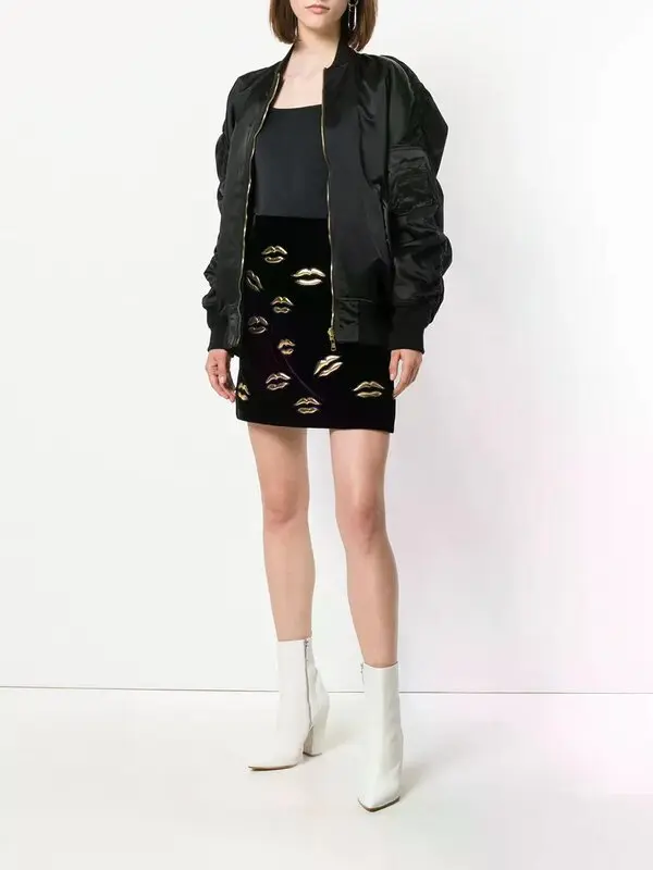 Givenchy Lip Print A-line Mini Skirt