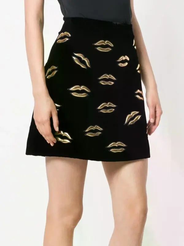 Givenchy Lip Print A-line Mini Skirt