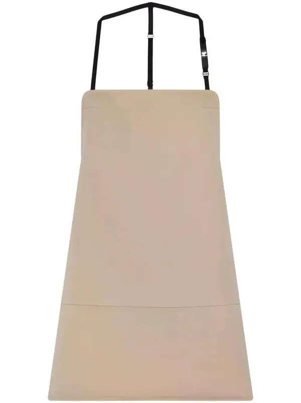 COURREGES Backless Twill Minidress - Neutrals