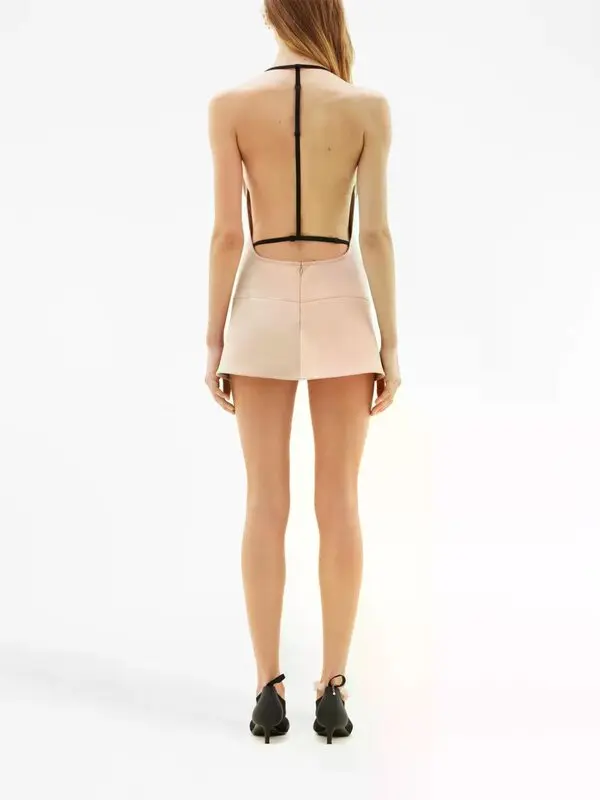 COURREGES Backless Twill Minidress