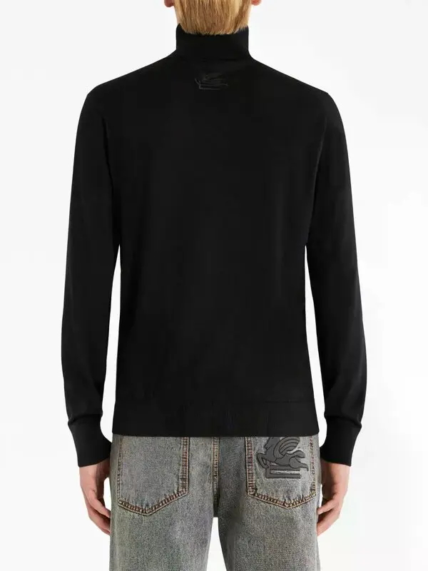 Etro Roll-neck Cashmere-silk Blend Jumper - Black