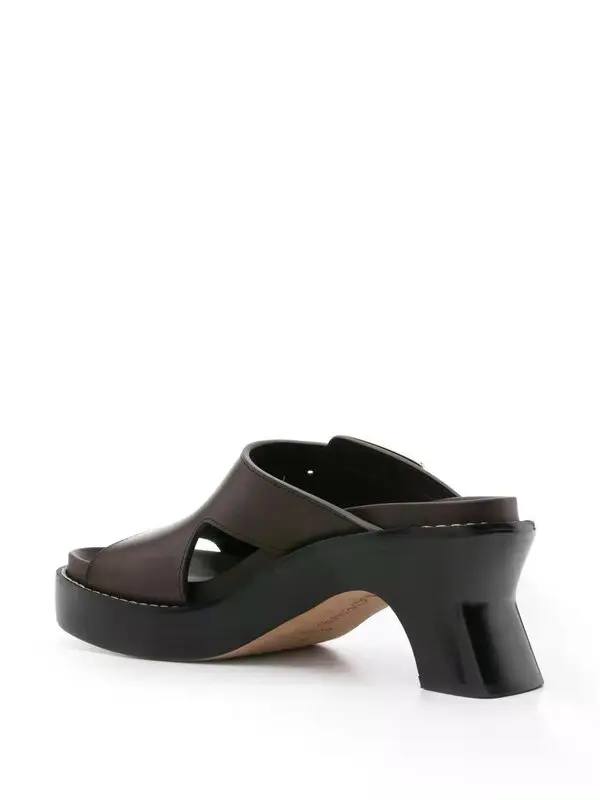 Loewe 70mm Buckled Leather Mules