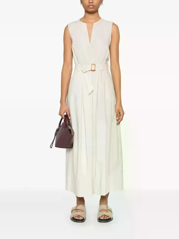 Woolrich Belted Midi Dress - Neutrals