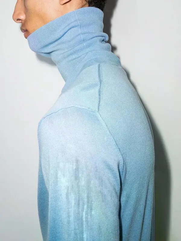 Dolce & Gabbana Roll-neck Fine-knit Jumper - Blue