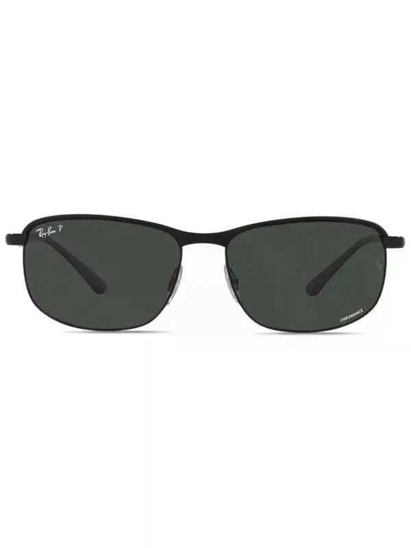 Ray-ban Rectangle Frame Sunglasses With Polarized Lenses - Black