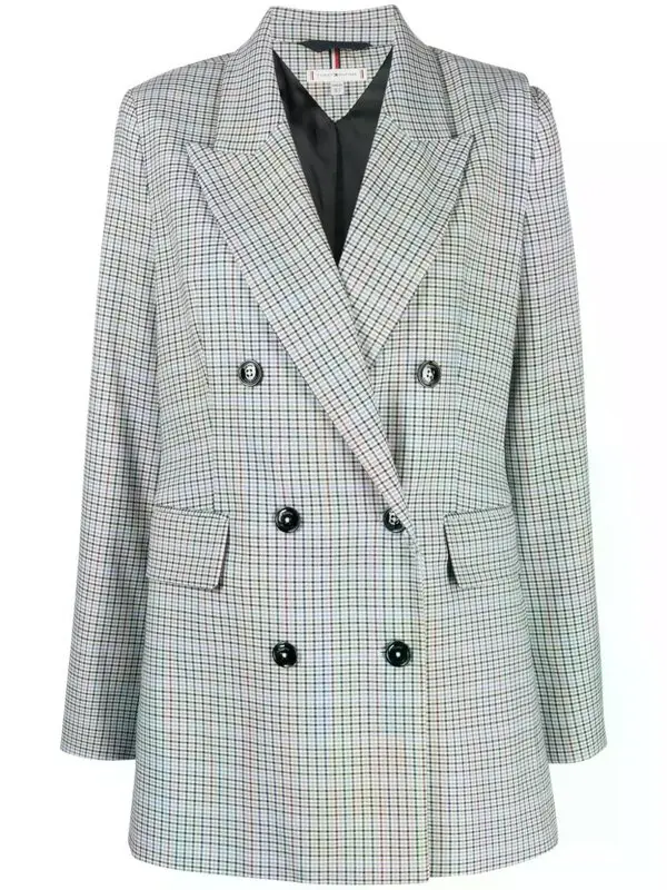 Tommy Hilfiger Checked Double-breasted Blazer