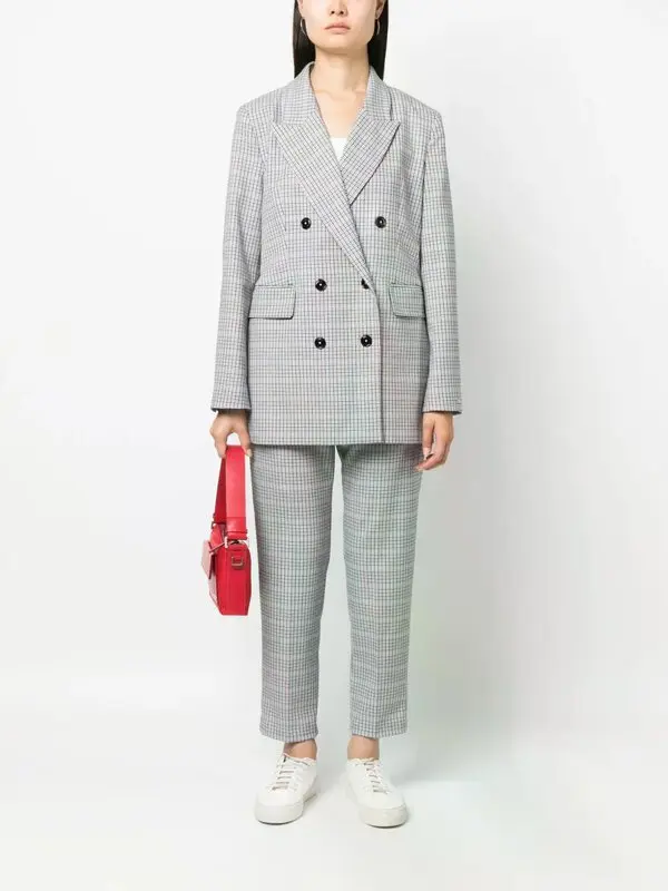 Tommy Hilfiger Checked Double-breasted Blazer
