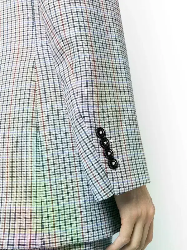 Tommy Hilfiger Checked Double-breasted Blazer