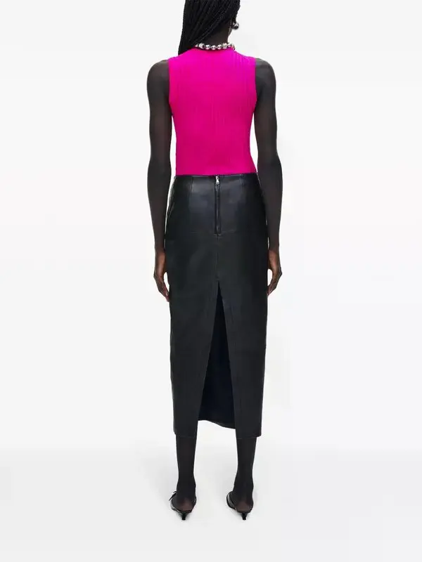 Marc Jacobs Leather Midi Skirt
