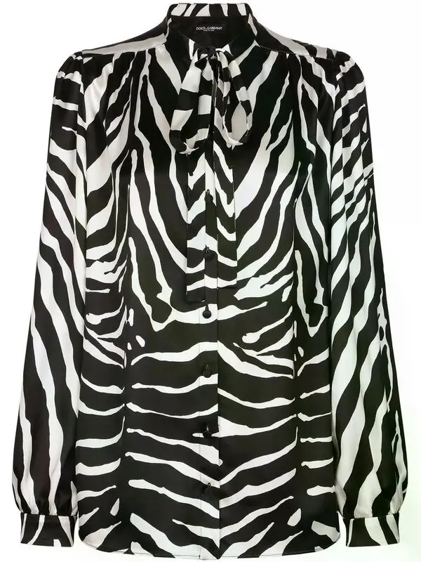 Dolce & Gabbana Zebra-print Satin Shirt