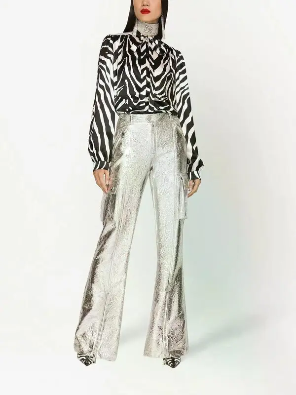 Dolce & Gabbana Zebra-print Satin Shirt