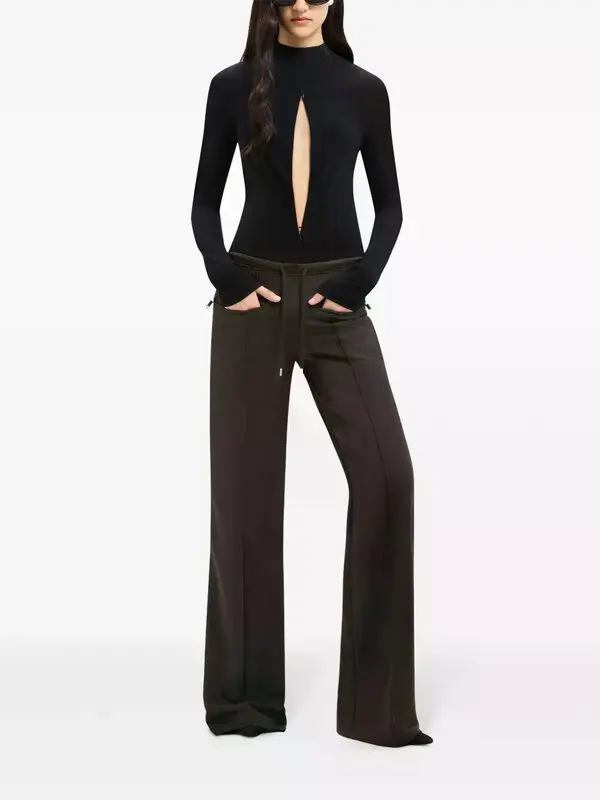 COURREGES Tracksuit Interlock Low-rise Baggy Pants - Black